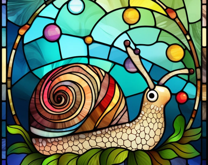 Stained Glass Snail. Small Snail.snail Ornamentsnail Suncatcher. - Etsy