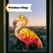 Flamingo Stained Glass Window Cling Decal Sticker Vinyl Window Film ...