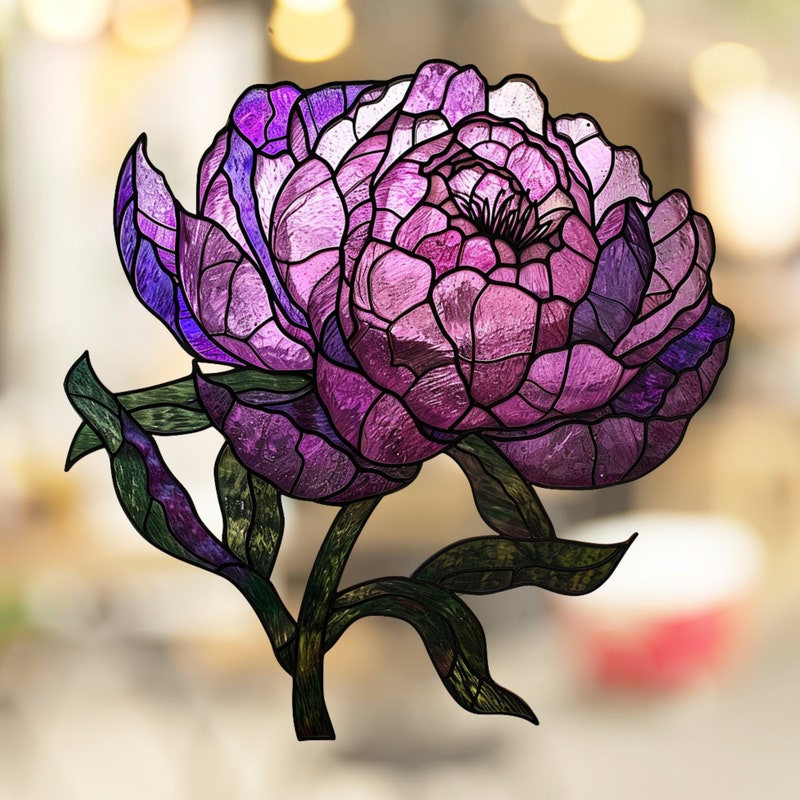 Peony Stained Glass - Etsy