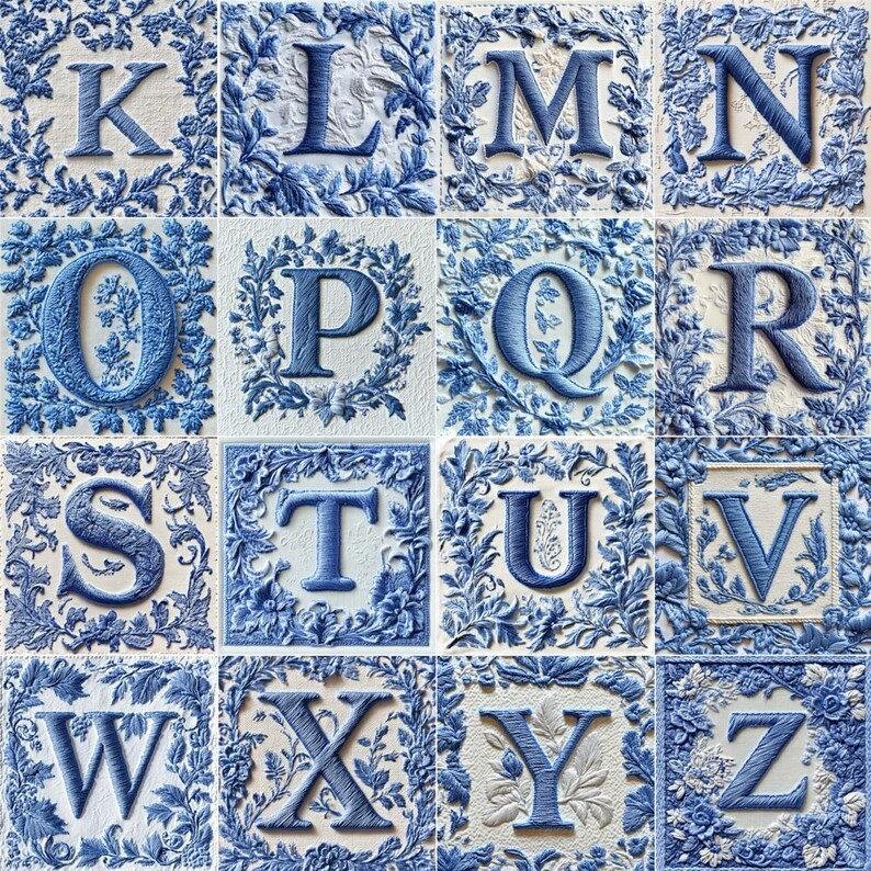 D Letter Monogram Ceramic Art Tile Grandmillennial Style Decor Home Art ...