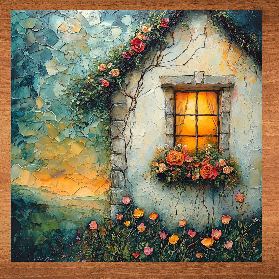 Irish Cottage Ceramic Art Tile Artful Bookshelf Book Nook Wall Decor ...