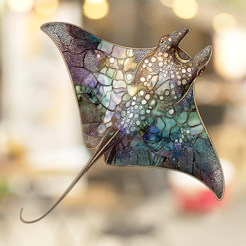 Stained Glass Manta Ray - Etsy