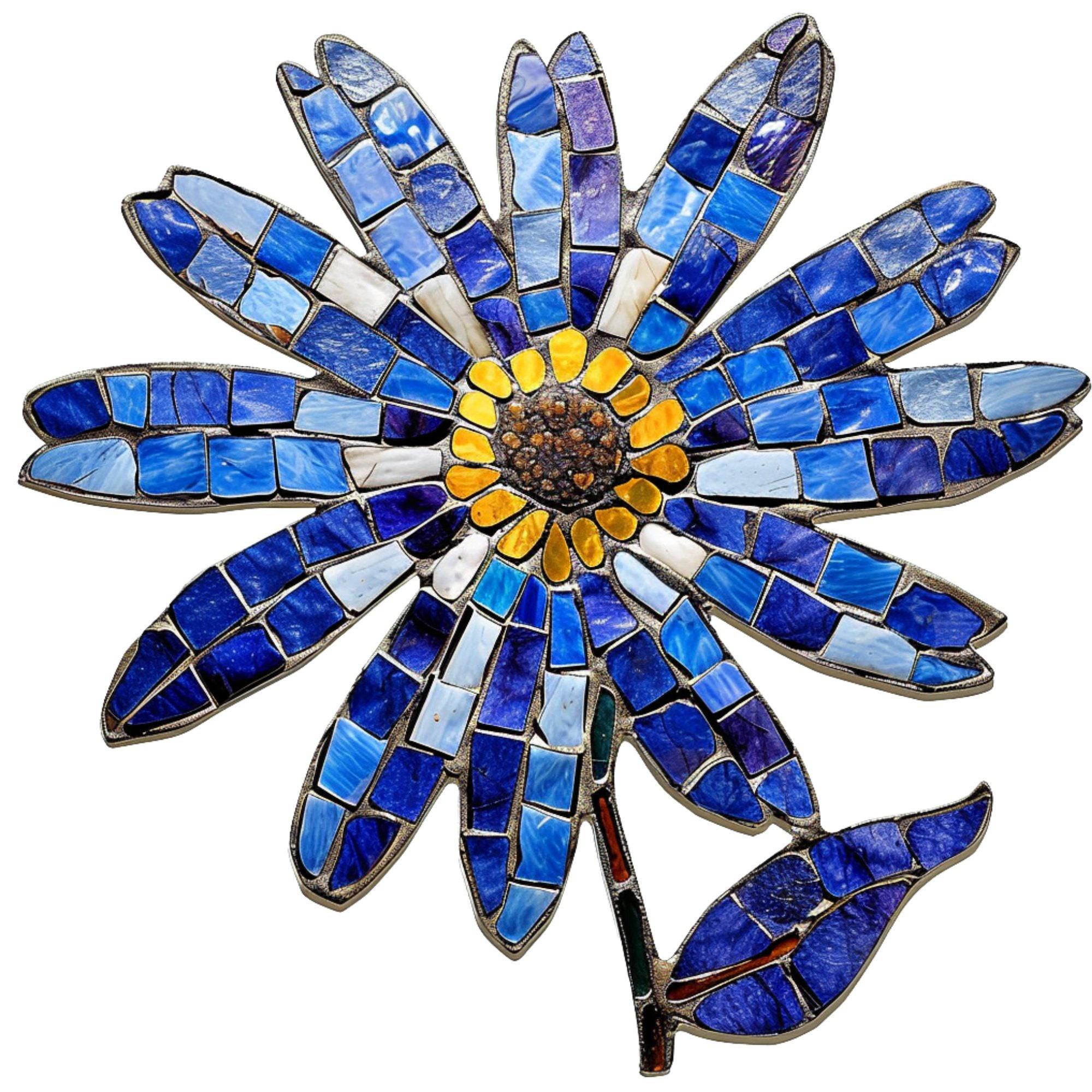 Daisy Stained Glass Window Cling Beautiful Flower Window Artwork Window ...