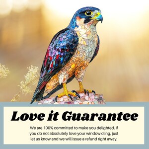 Peregrine Falcon Window Cling Sticker Decal Window Film Gift for Bird ...