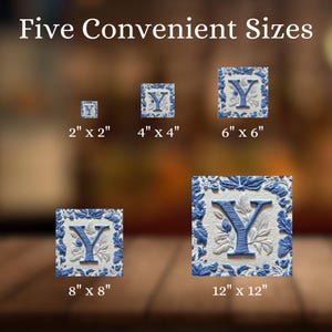 Y Letter Monogram Ceramic Art Tile Grandmillennial Style Decor Home Art ...
