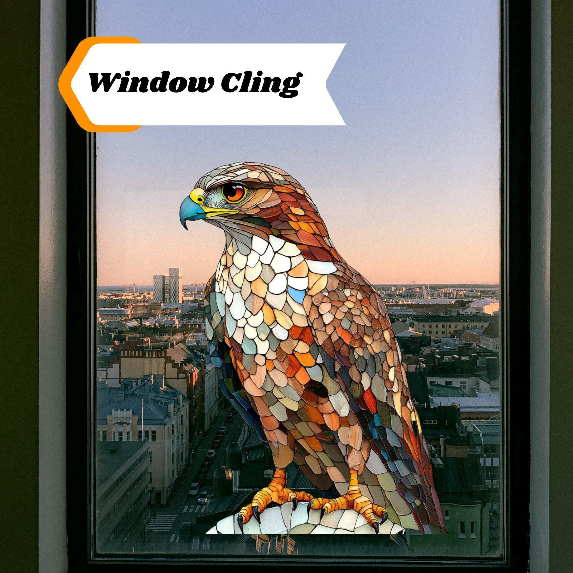 Coopers Hawk Window Cling Sticker Decal Window Film Gift for Bird ...