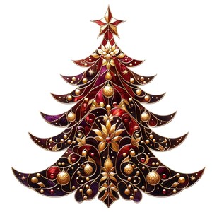 Christmas Tree Stained Glass Window Cling Christmas Tree Stained Glass ...