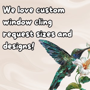 Green Hummingbird Stained Glass Window Cling Humming Bird Window ...