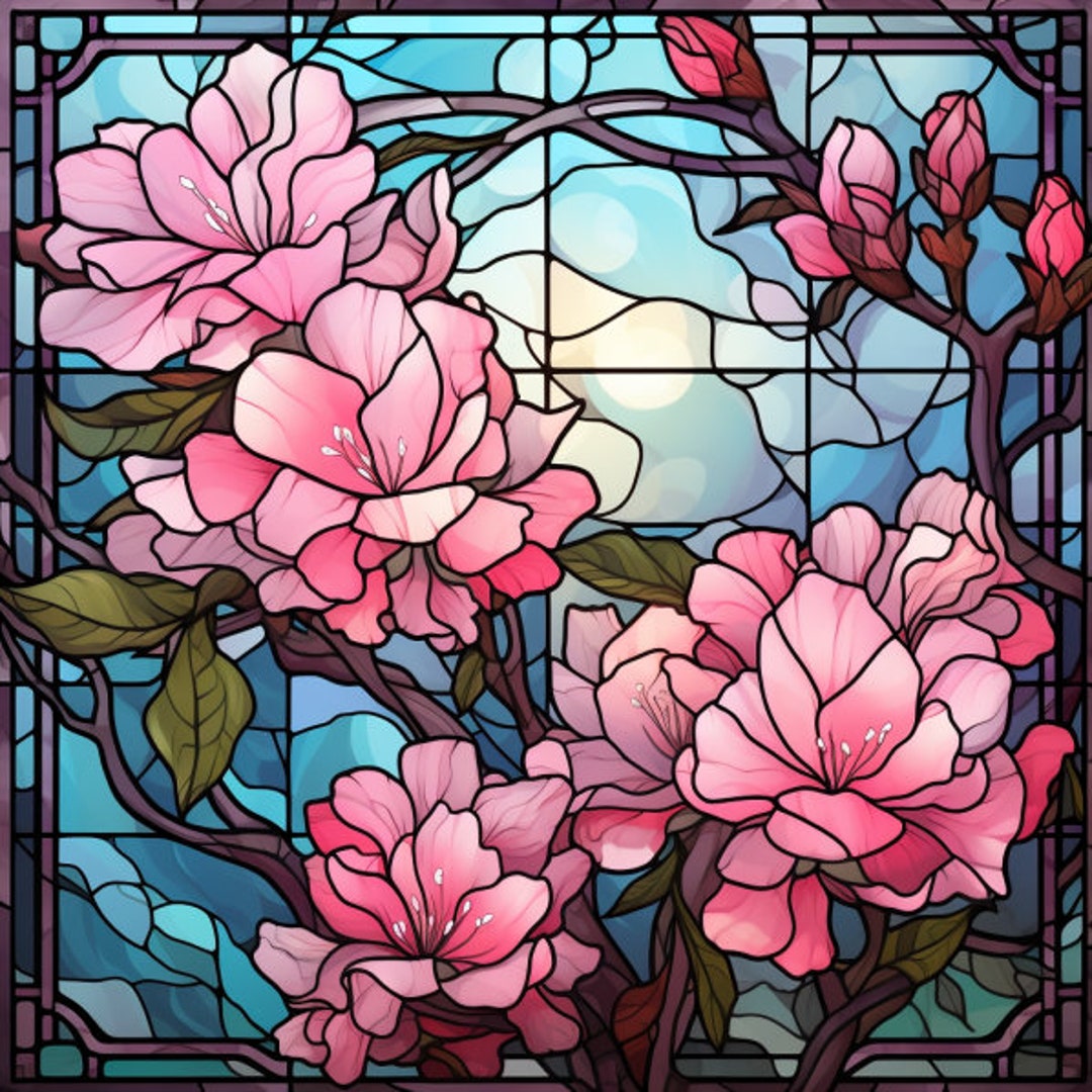 Azalea Stained Glass Window Cling Azalea Window Film Azalea Window ...