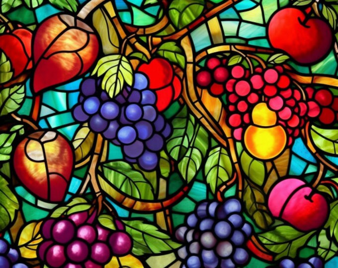 Red Apple WINDOW CLING Faux Stained Glass Suncatcher Size 8 Thick ...