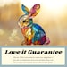 Bunny Stained Glass Window Cling Window Sticker Decal No Adhesive ...