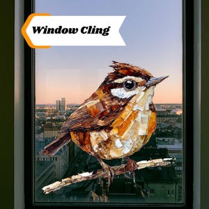 Carolina Wren Window Cling Sticker Decal Window Film Gift for Bird ...