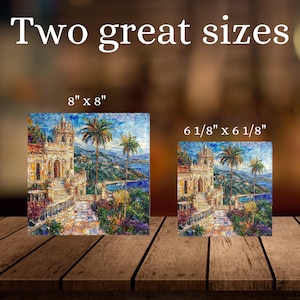 Hearst Castle Castle Decor Ceramic Art Tile for Book Nook Bookshelf ...
