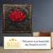 Red Lotus Stained Glass Look Art on Glossy Ceramic Decorative Tile Gift ...