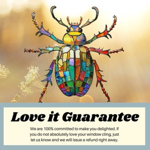 Stag Beetle Stained Glass Window Cling Sticker Decal Vinyl Window Film ...