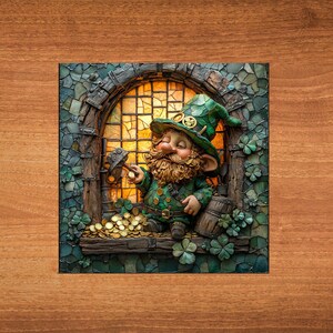 Leprechaun Workshop Ceramic Art Tile Artful Bookshelf Book Nook Wall ...