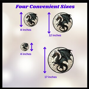 Dragon Stained Glass Window Cling Decal Sticker Window Film Dragoncore ...