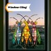 Crickets Stained Glass Window Cling Sticker Decal Vinyl Window Film Bug ...