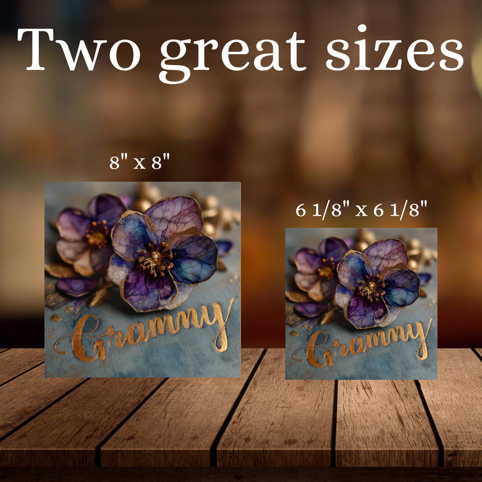 Grammy February Violet Ceramic Art Tile Customized With Birth Month ...