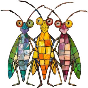 Crickets Stained Glass Window Cling Sticker Decal Vinyl Window Film Bug ...