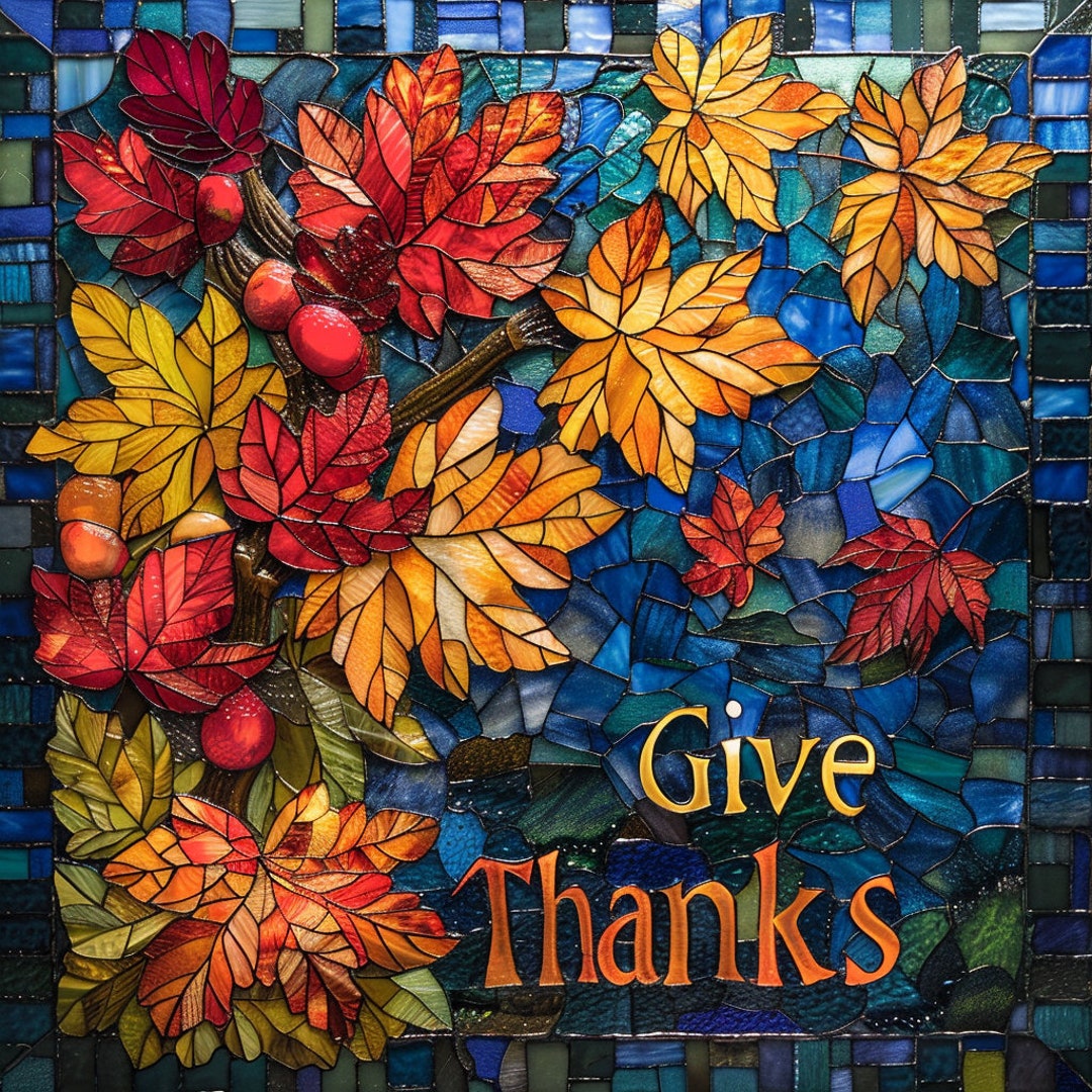 Give Thanks Ceramic Tile Wall Art Decorative Tile Unique Home Decor ...