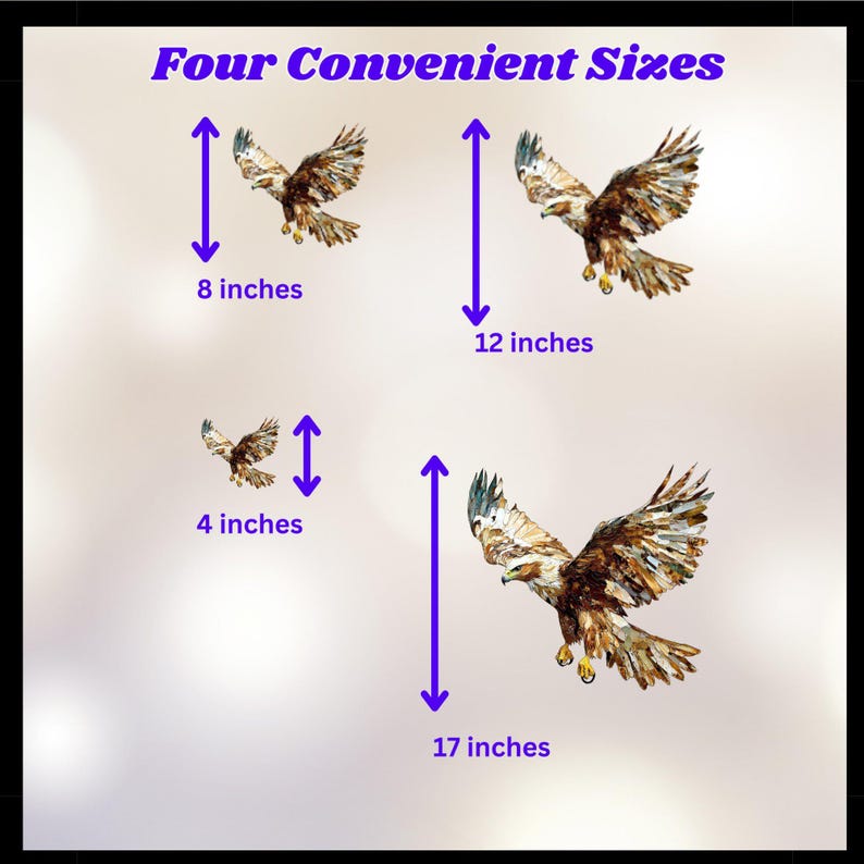 Golden Eagle Window Cling Sticker Decal Window Film Gift for Bird ...