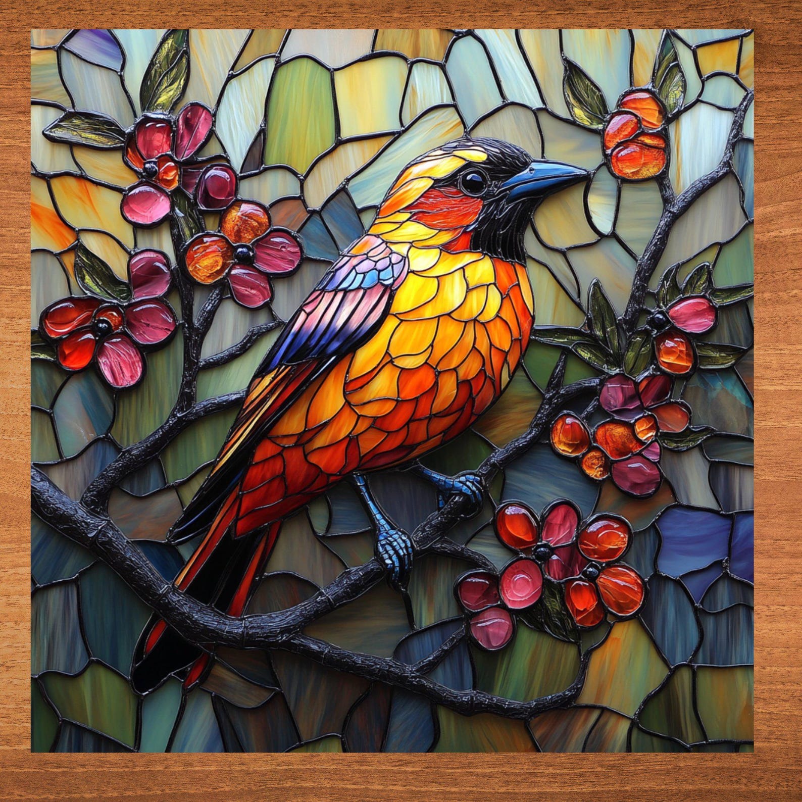 Altamira Oriole Ceramic Art Tile Decor for Kitchen Bedroom Bookshelf ...