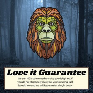 Werewolf Stained Glass Window Cling Werewolf Window Film Werewolf ...