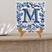 M Letter Monogram Ceramic Art Tile Grandmillennial Style Decor Home Art ...