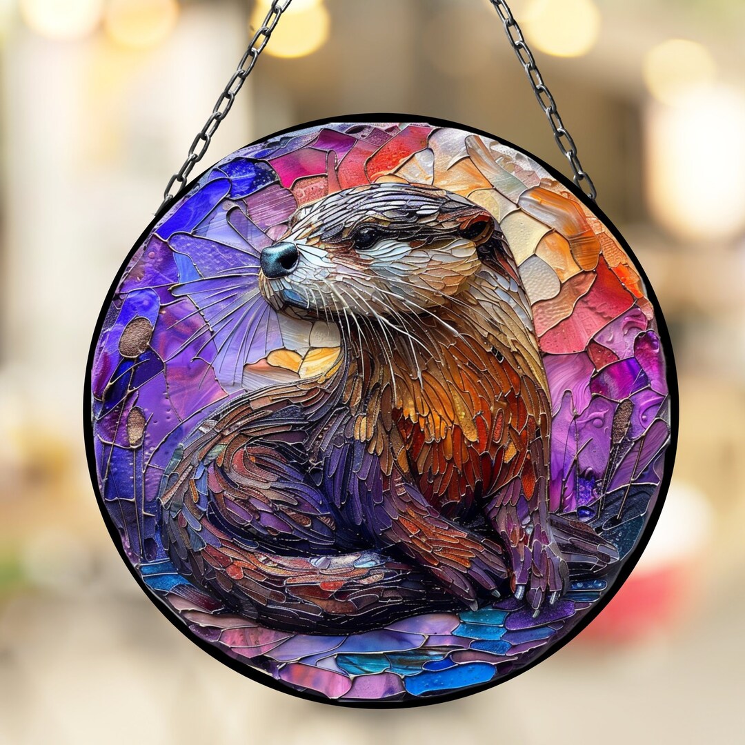 River Otter Suncatcher for Window Decor Gift for Mothers Day Birthday ...