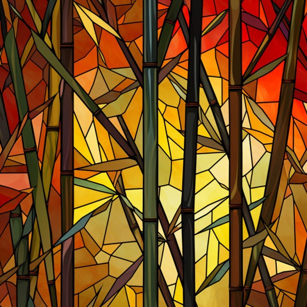 Stained Glass Bamboo - Etsy