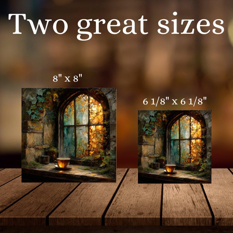 Tea by the Window Light Academia Fine Ceramic Art Tile Academia ...