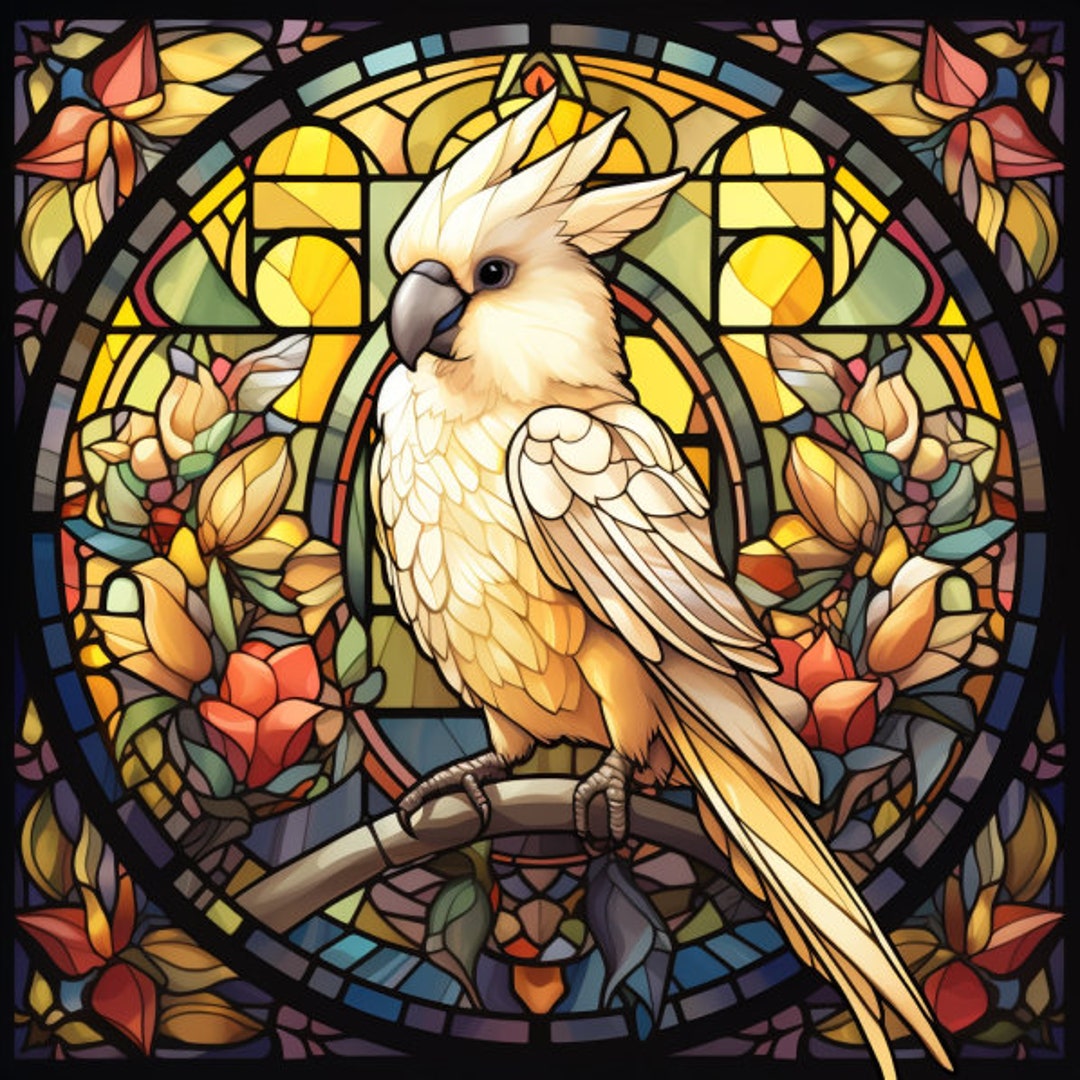 Cockatiel Stain Glass Cockatiel Bird Stain Glass Window - Etsy