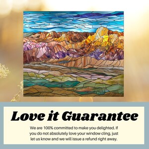 Badlands National Park Stained Glass Window Cling Decal Sticker Vinyl ...