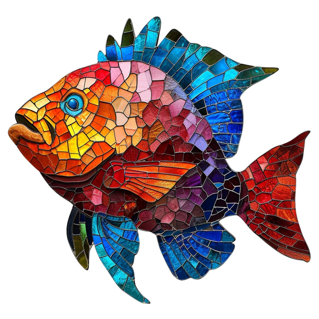 Oscar Fish Stained Glass Window Cling Window Sticker Decal No Adhesive ...