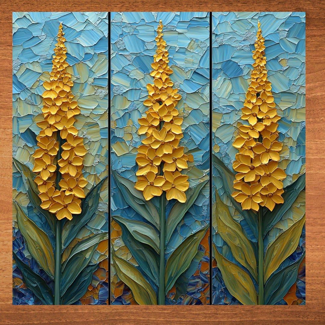 Goldenrod Ceramic Art Tile Decor for Kitchen Bedroom Bookshelf Book ...