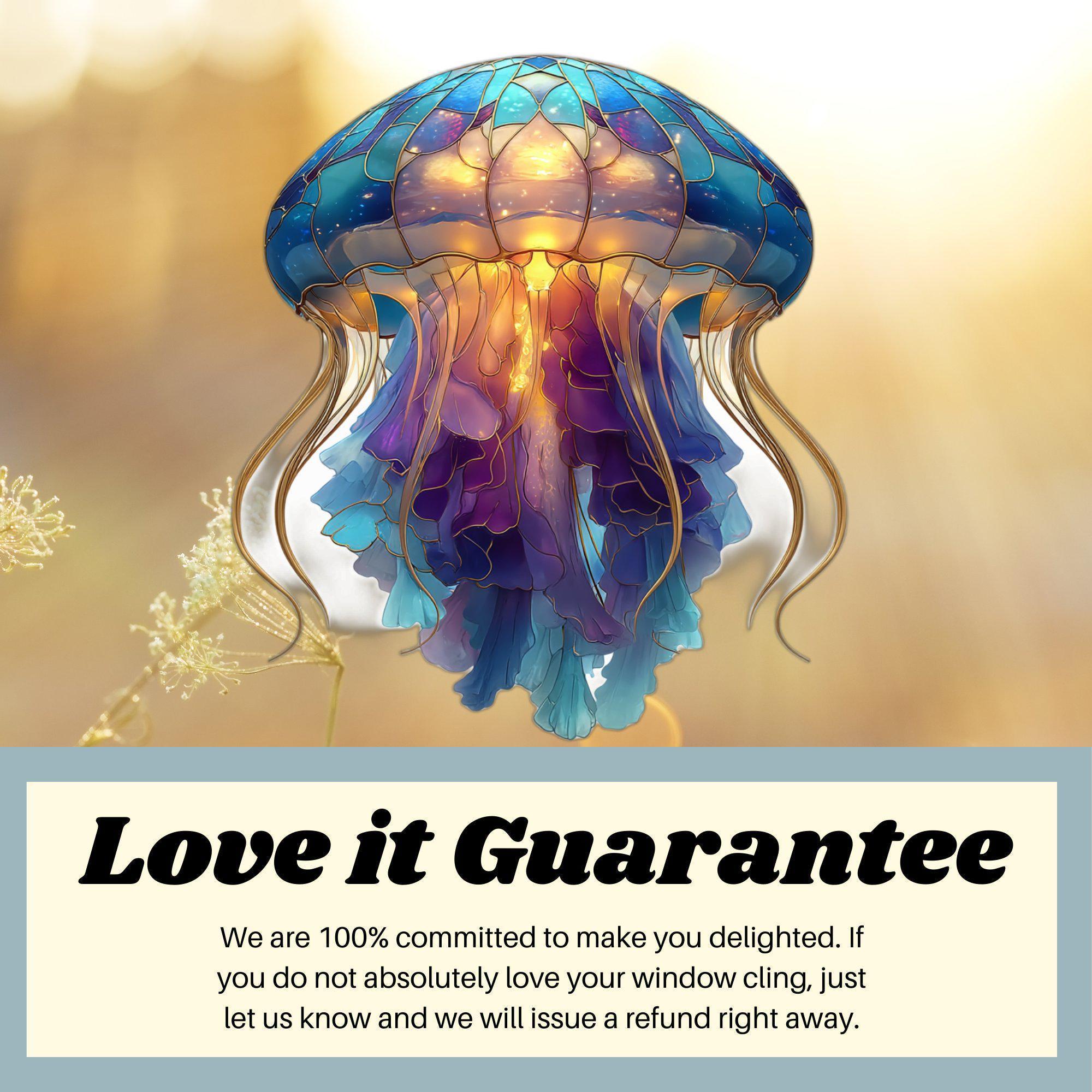 Stained Glass Portuguese Man O War Window Cling Stained Glass Look ...