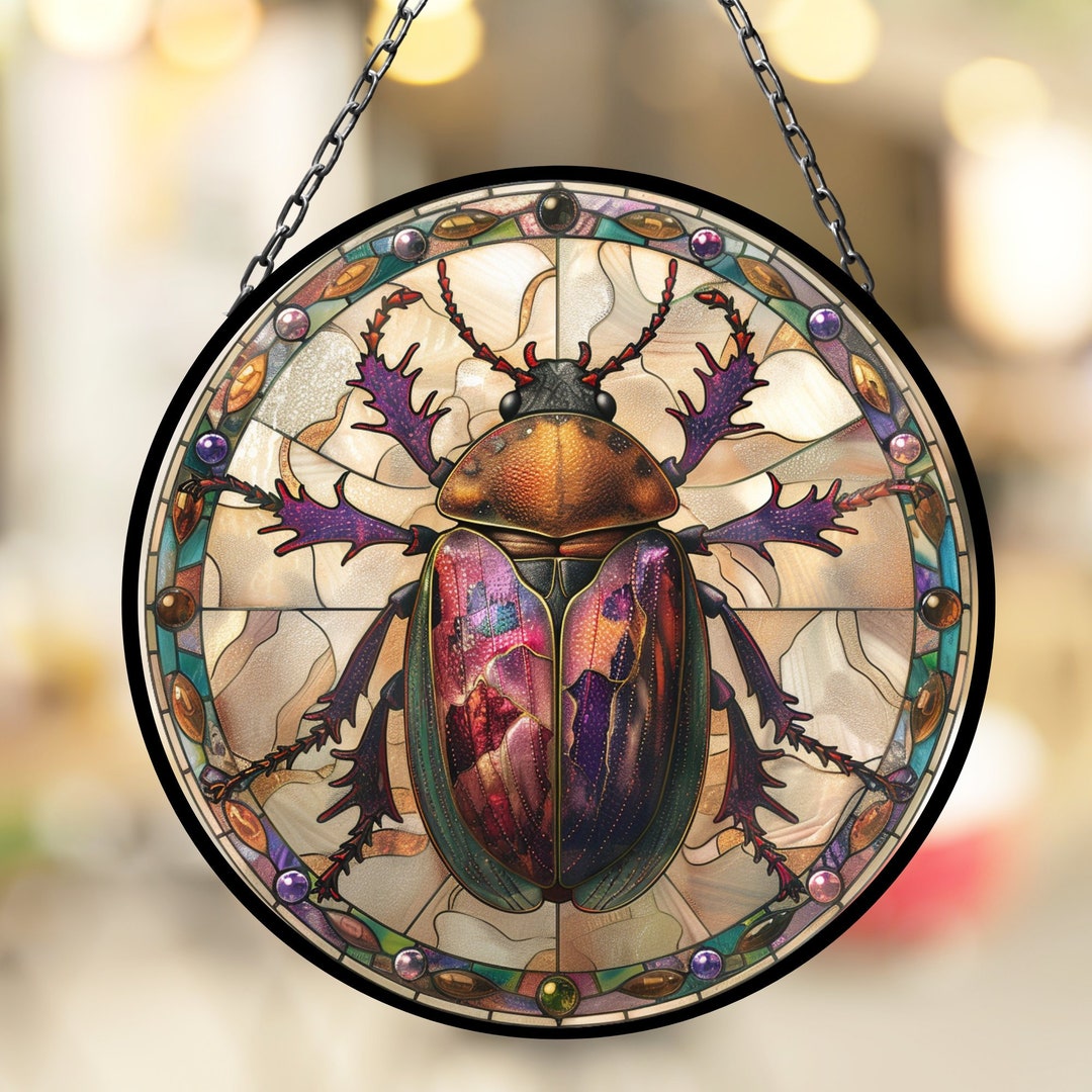 Weevil Art Nouvea Suncatcher for Window Decor Gift for Mothers Day ...