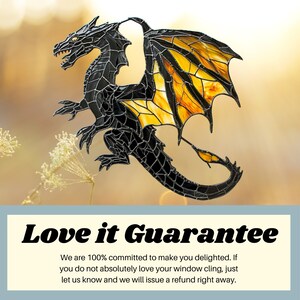 Dragon Stained Glass Window Cling Decal Sticker Window Film Dragoncore ...
