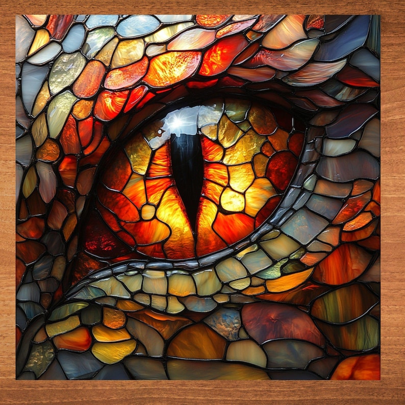 Dragons Eye Ceramic Art Tile Decor for Kitchen Bedroom Bookshelf Book ...