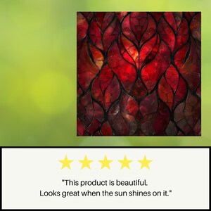 Cardinal Red Stained Glass Window Cling Gothic Decor Sticker Decal ...