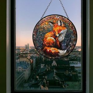 Fox Suncatcher Window Decor Artful Gift for Mothers Day Birthday Gift ...
