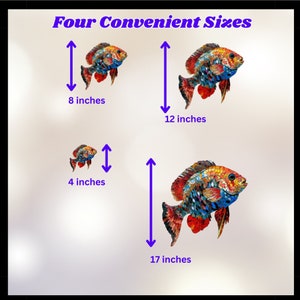Flowerhorn Cichlid Stained Glass Window Cling Window Sticker Decal No ...