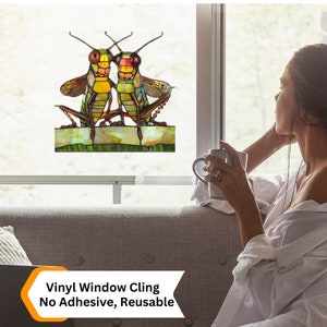 Crickets Adorable Stained Glass Window Cling Sticker Decal Vinyl Window ...