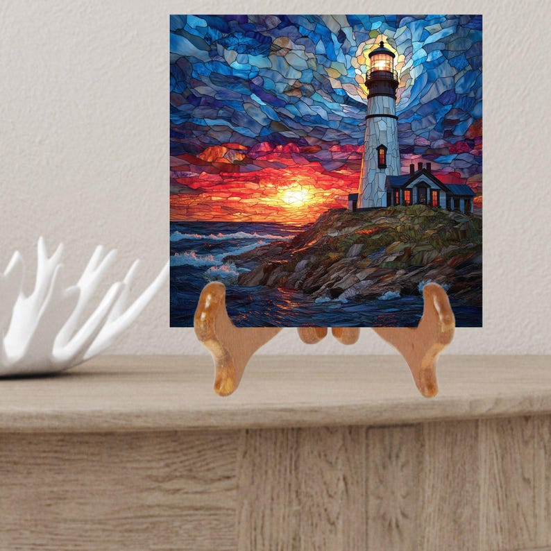 Bodie Island Lighthouse Ceramic Art Tile Decor for Kitchen Bedroom ...