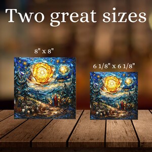 O Holy Night Ceramic Tile Art Book Nook Bookshelf Coffee Table Wall ...