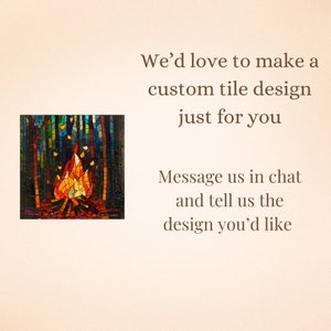 Woodland Animal Bonfire Stained Glass Look Art on Glossy Ceramic ...