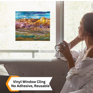 Badlands National Park Stained Glass Window Cling Decal Sticker Vinyl ...