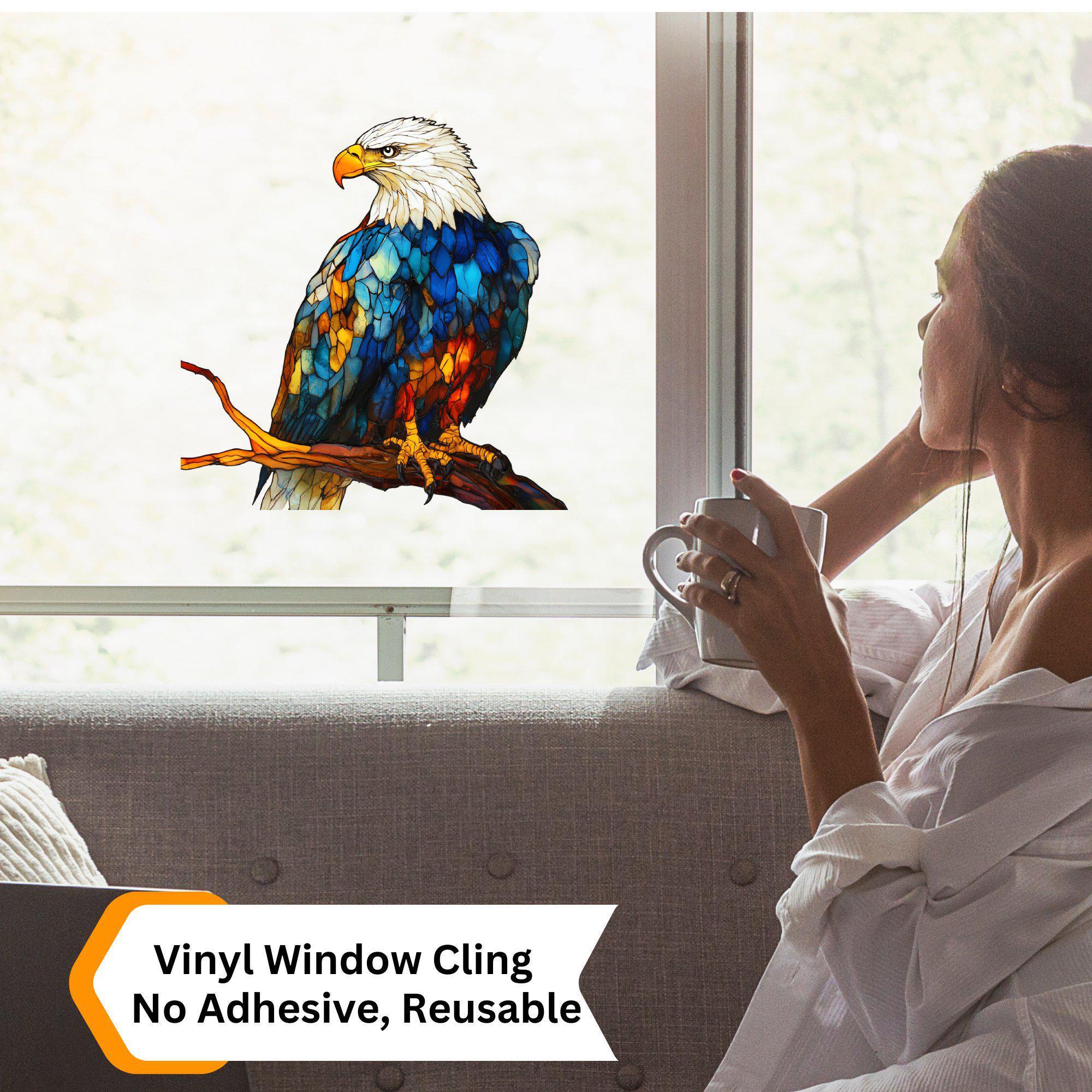 Bald Eagle Window Cling Sticker Decal Window Film Gift for Bird Lovers ...