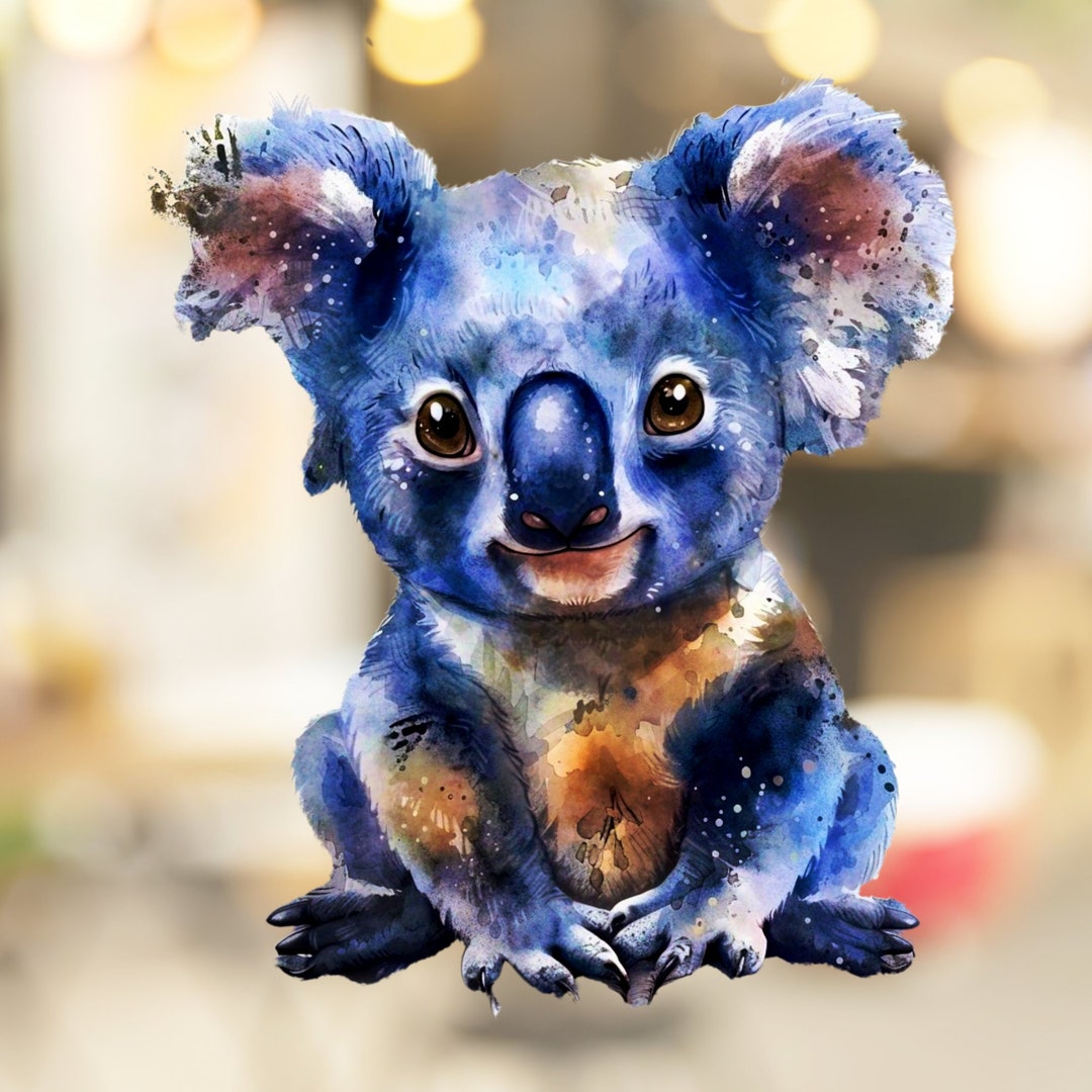 3188 Watercolor Baby Koala Window Decal Sticker Vinyl Window Cling ...